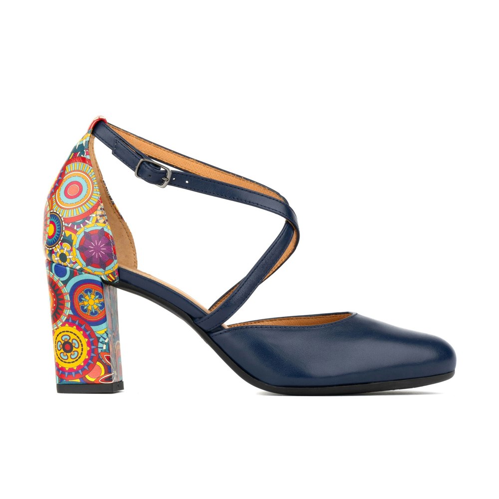 Embassy London Kylie - Navy & Signature Print - | Rackhams