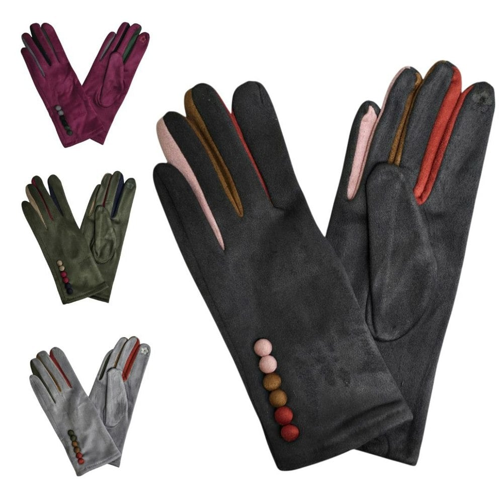 Love EMVY Vibrant Colourful Contrast Ladies Gloves | Rackhams