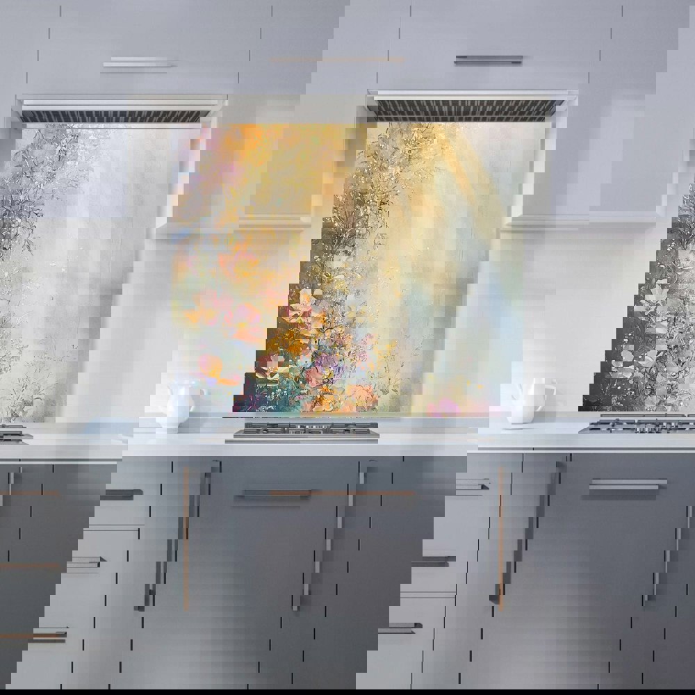 Warren Reed Spring Meadow Glass Kitchen Splashback | Rackhams