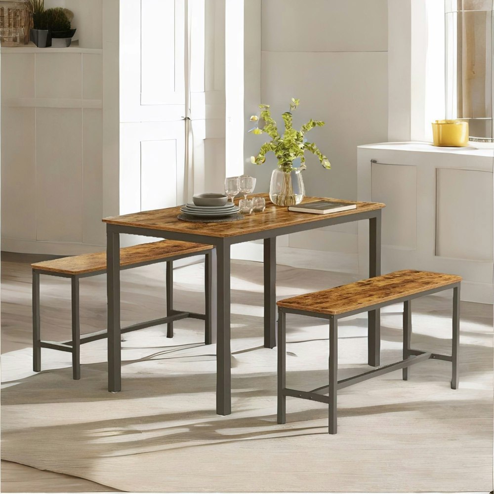 Rafaelo Mobilia Kitchen Dining Table and Bench Set | Rackhams