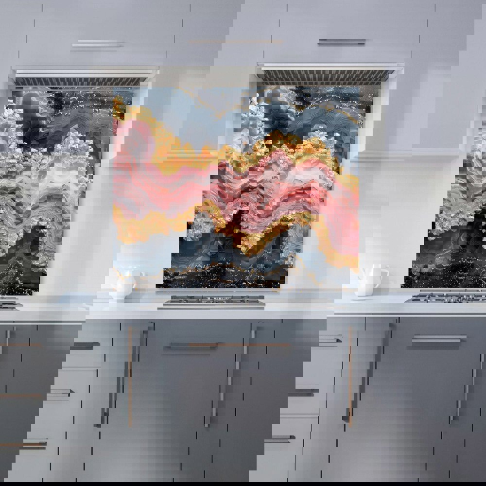 Warren Reed - Designer Black And Pink Marble Effect | Rackhams