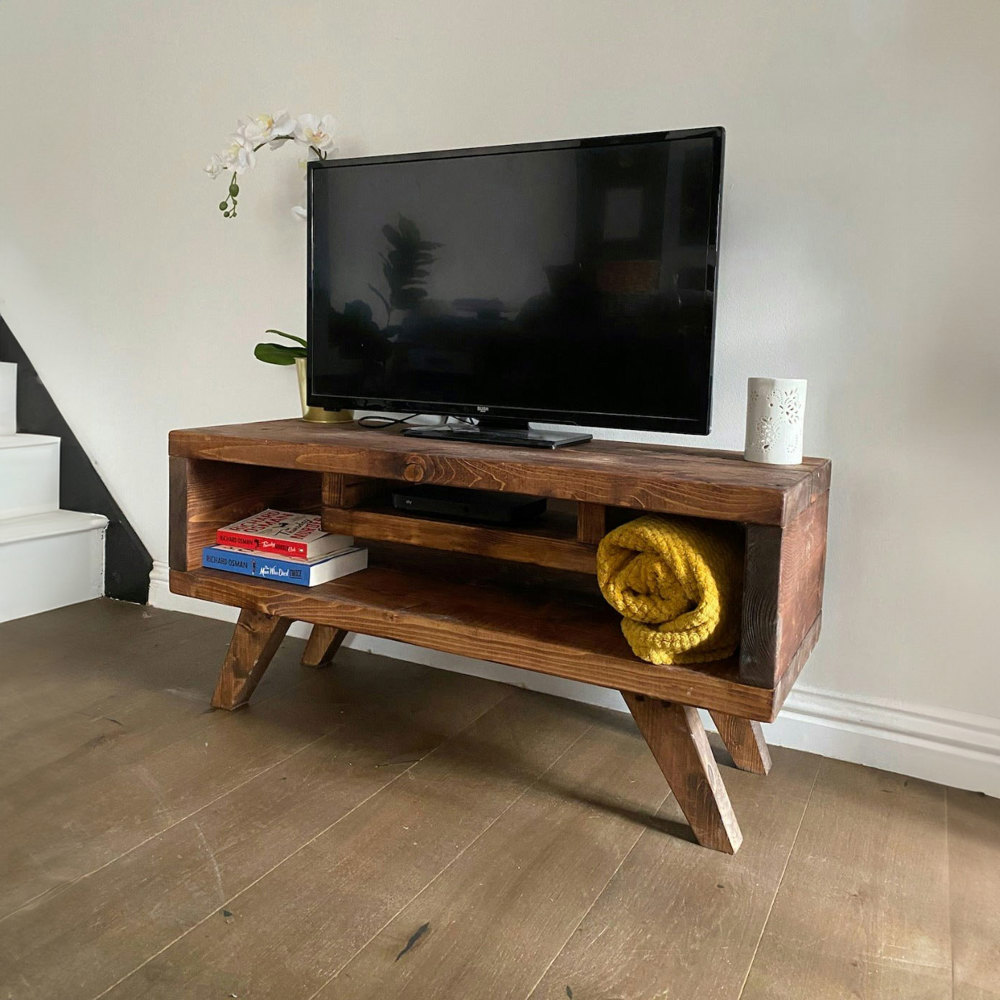 The Bespoke Carpentry Co TV Stand with Wooden Floating | Rackhams