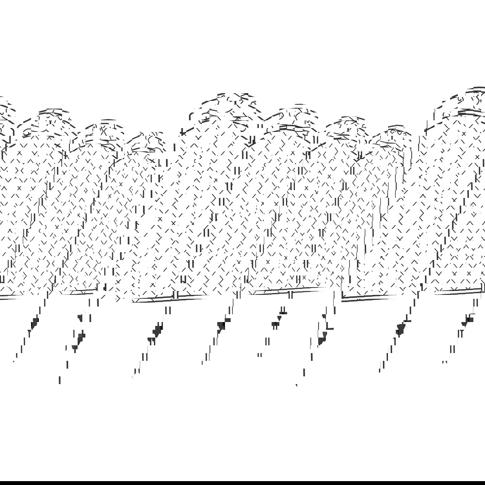 Outsunny Steel Decorative Swirls Outdoor Picket Fence | Rackhams