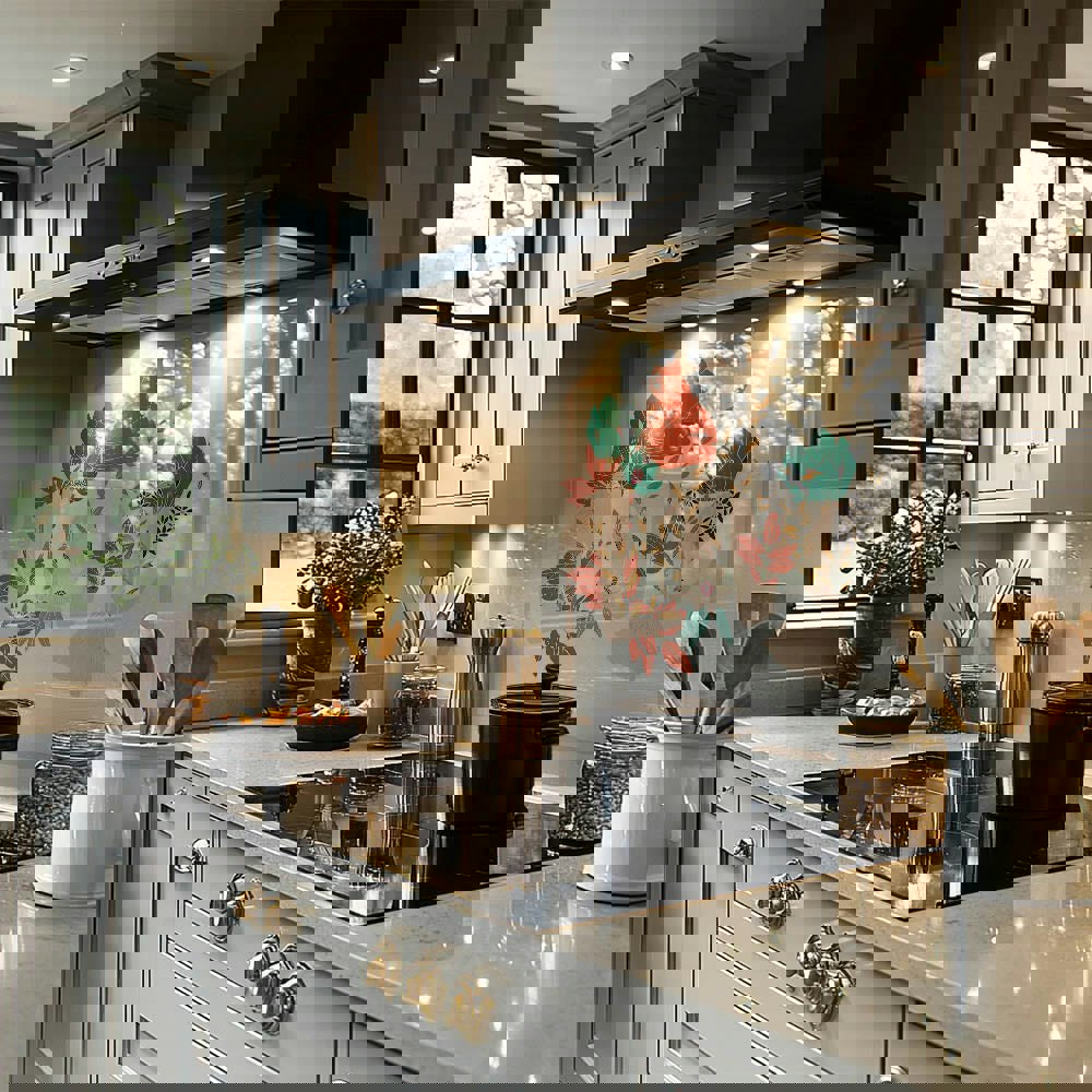 Benjamin Tate Design Love & Flowers Splash Back | Rackhams