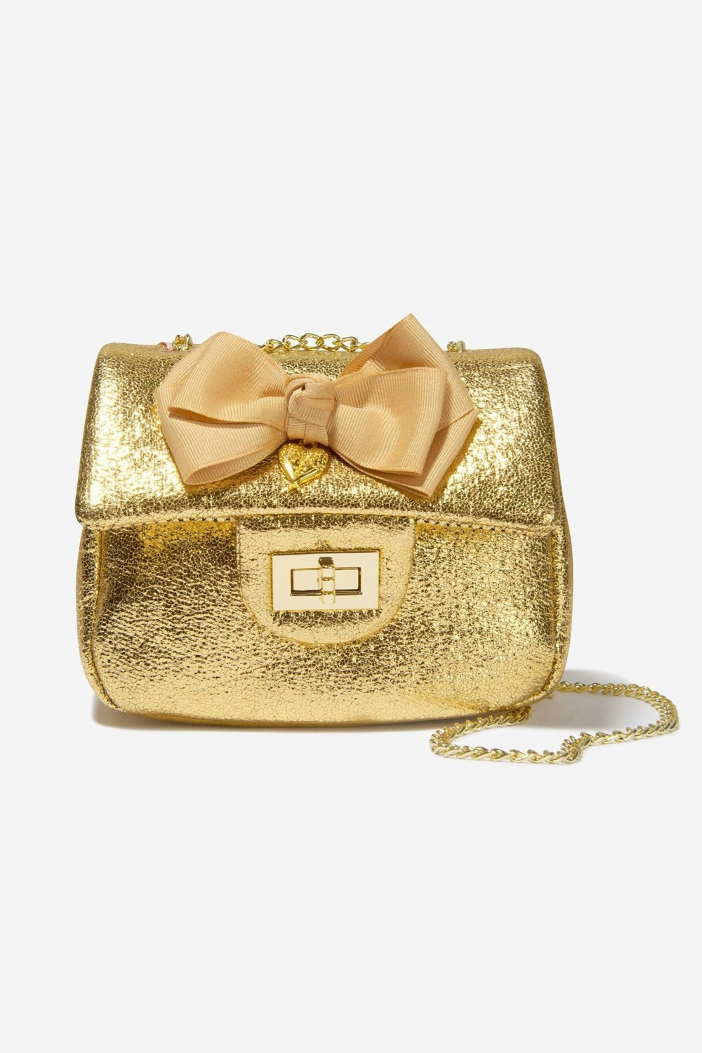 Angels Face Girls Skyla Metallic Shoulder Bag in Gold | Rackhams