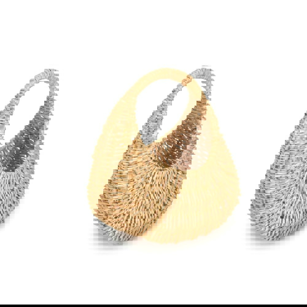 Red Hamper Small Gondola Buff Willow Shopping Basket | Rackhams