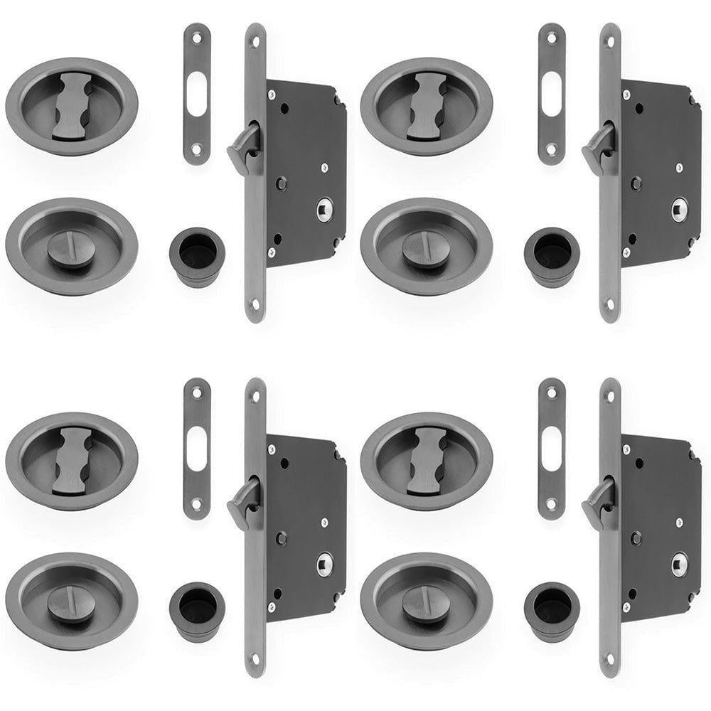 Loops 4 PACK - Sliding Pocket Door Lock & Latch Set - | Rackhams