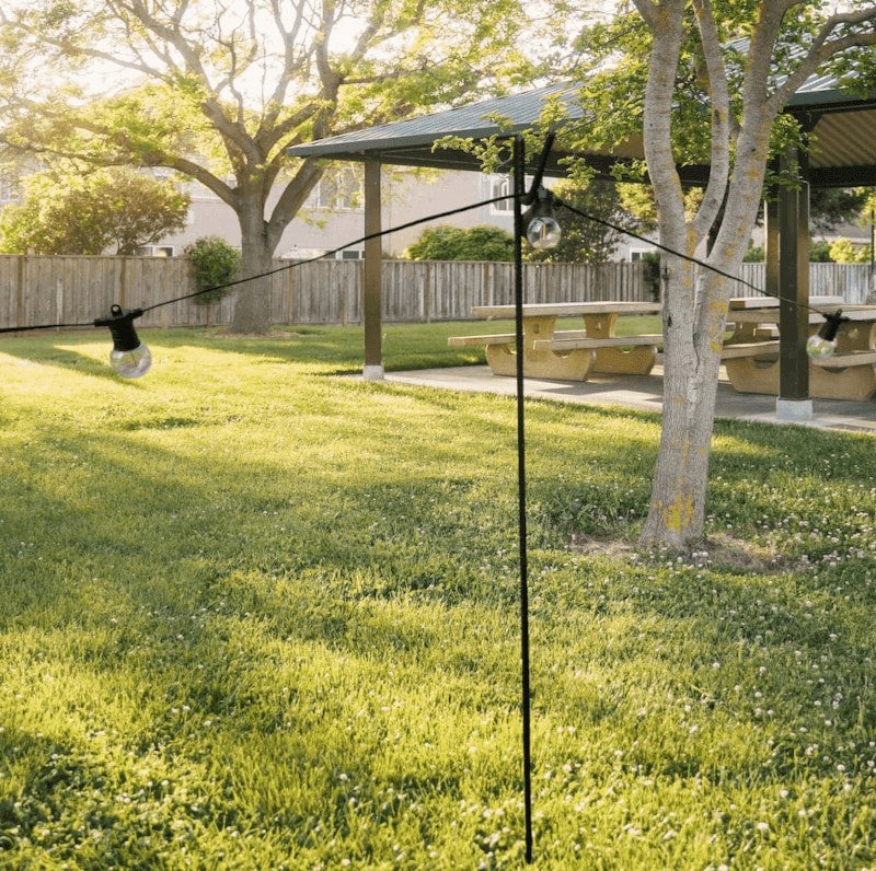 Lighting Legends 1.24m / 124cm Black Solid Metal | Rackhams