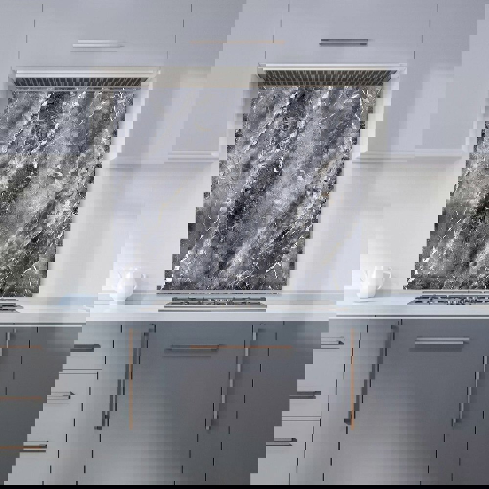 Warren Reed - Designer Deep Grey Marble Effect Kitchen | Rackhams