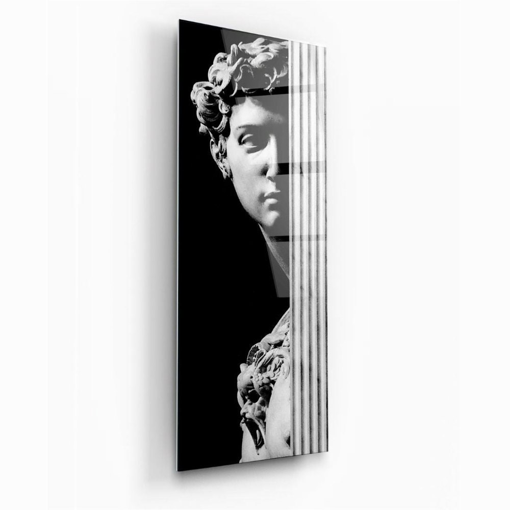 Artchi Shadowed David Glass Wall Art | Rackhams