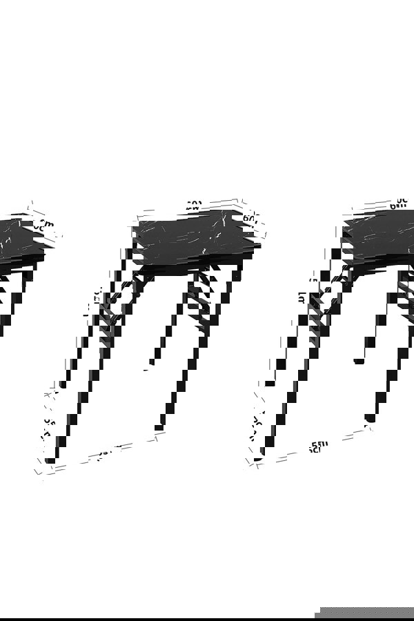 Living and Home 60cm Square Foldable Coffee Table with | Rackhams