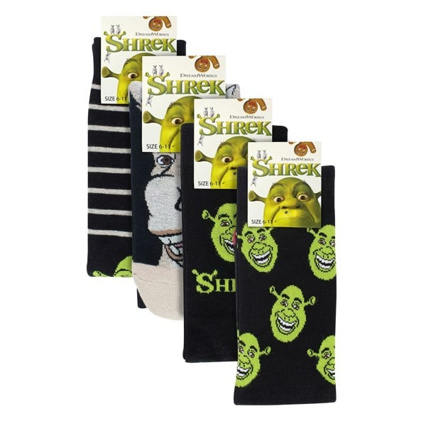 Shrek 4 Pack Novelty Cotton Shrek Socks for Men and | Rackhams