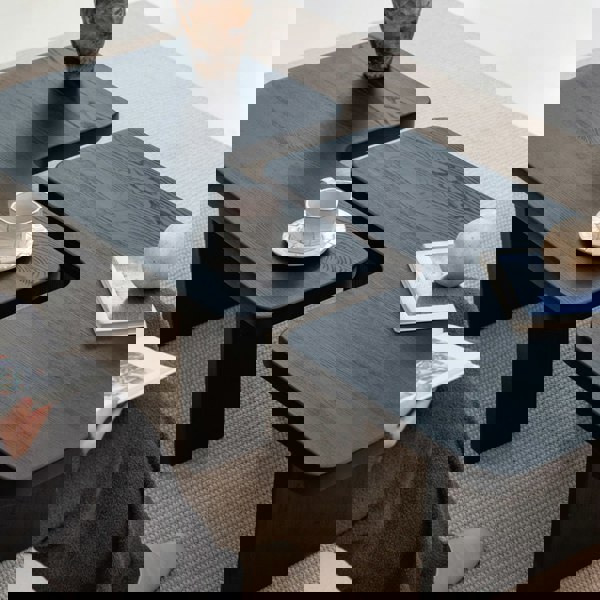 Weilai Concept Helios Square Coffee Table Set, Black & | Rackhams