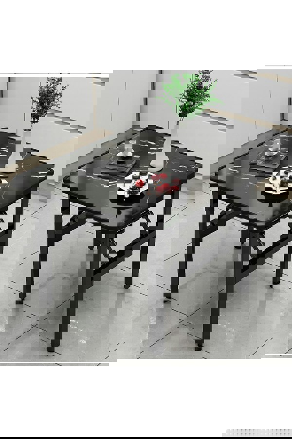 Living and Home 60cm Square Foldable Coffee Table with | Rackhams