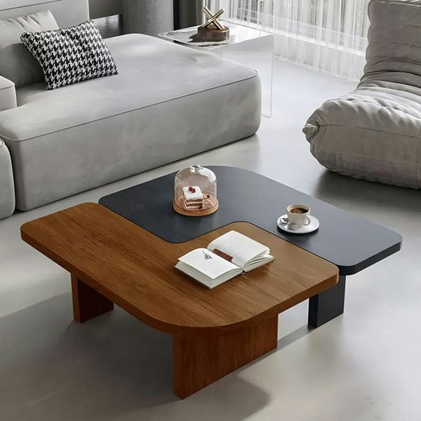 Weilai Concept Helios Square Coffee Table Set, Black & | Rackhams
