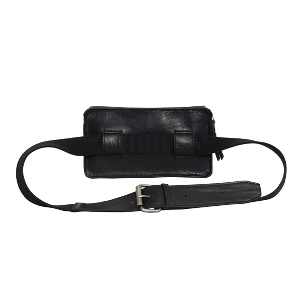 Assots London 'Harry' Black Real Leather Bum Belt | Rackhams
