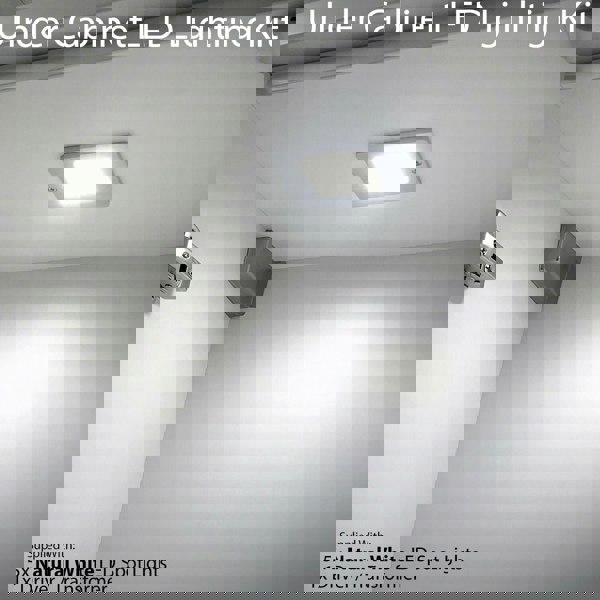 Loops 6x BRUSHED NICKEL Ultra-Slim Square Under | Rackhams