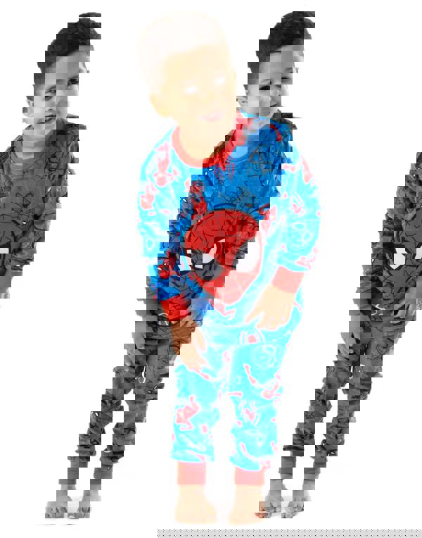 Marvel Boys Blue Spider-Man Long Sleeve Long Leg | Rackhams