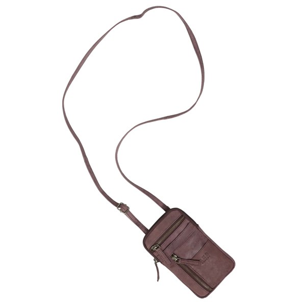 Real Hide Bags 'BROOKE' Plum Distressed Real Leather | Rackhams