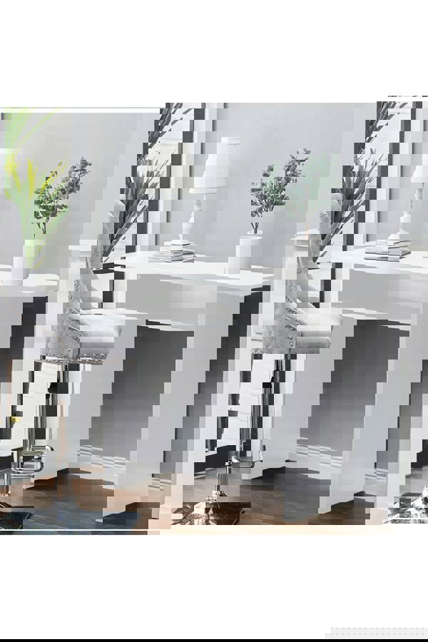 Living and Home White Rectangular Narrow Console Table | Rackhams