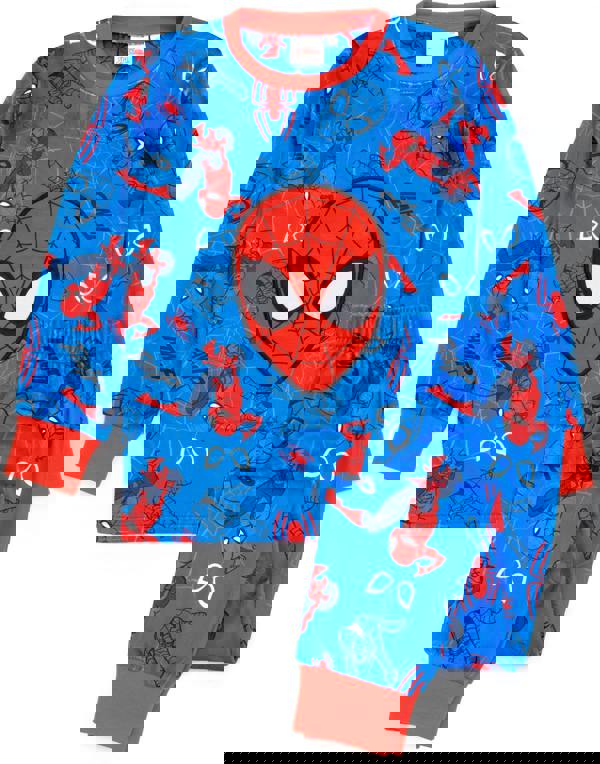 Marvel Boys Blue Spider-Man Long Sleeve Long Leg | Rackhams