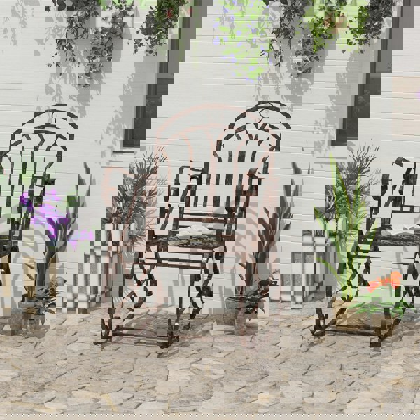 Outsunny Rocking Chair Outdoor Metal Vintage Style | Rackhams