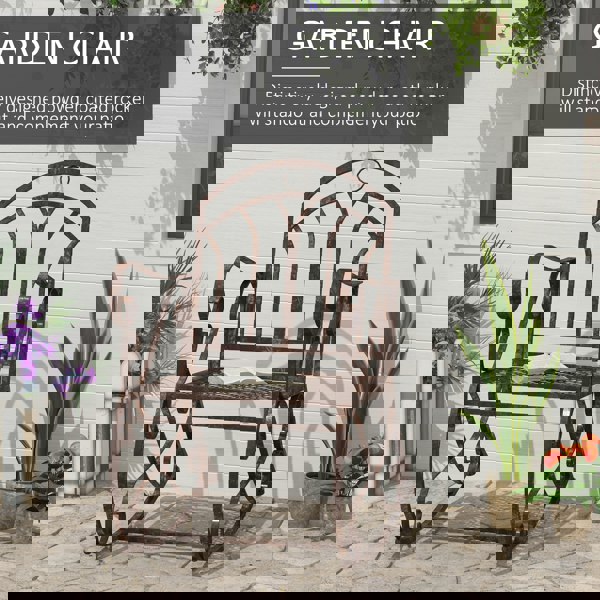 Outsunny Rocking Chair Outdoor Metal Vintage Style | Rackhams