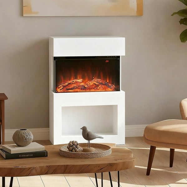 HOMCOM 1000W/2000W Electric Fire and Mantel with | Rackhams