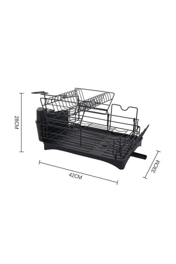 Living and Home 2-Tier Detachable Dish Drainer Rack | Rackhams