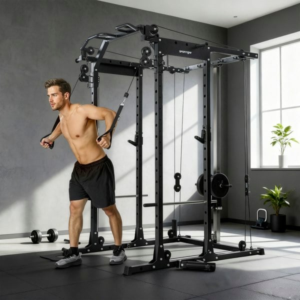 SPORTNOW Cable Crossover Machine, 300kg Multi Gym | Rackhams