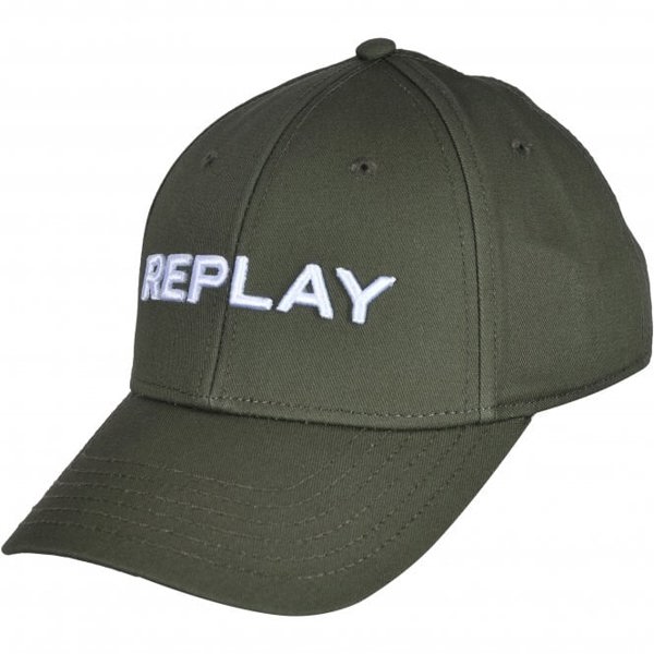 Replay Classic Logo Baseball Cap, Khaki | Rackhams