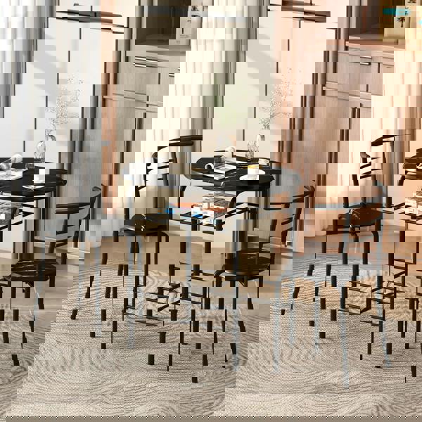 HOMCOM Breakfast Bar Table and Stools Set, Dining Room | Rackhams