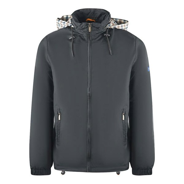 Aquascutum Mens Plain Lightweight Hidden Hood Jacket - | Rackhams
