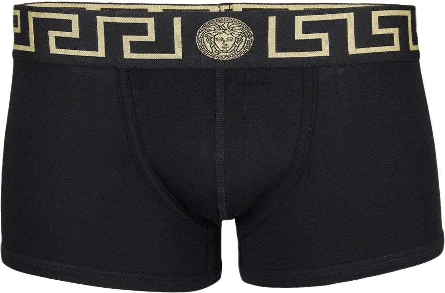 VERSACE 3-Pack Greca Border Boxer Trunks, Black | Rackhams