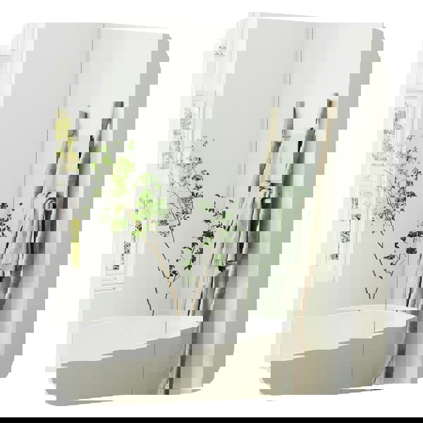 HOMCOM Arched Bathroom Mirror Cabinet, Wall Mounted | Rackhams