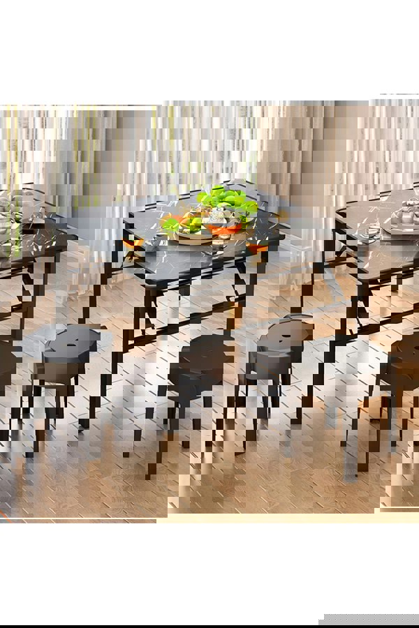 Living and Home 60cm Square Foldable Coffee Table with | Rackhams