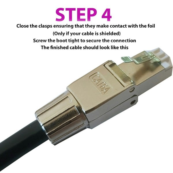 Loops 20x RJ45 CAT6a Tool less Connectors & Boot FTP | Rackhams