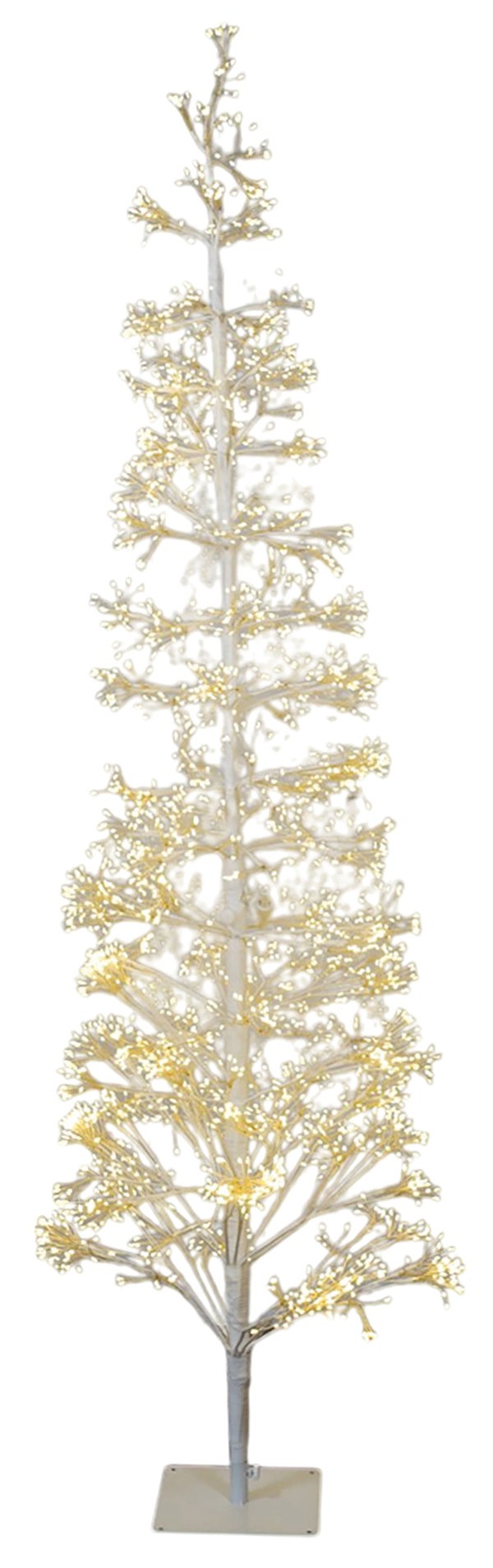 Xmas Haus 150cm White Wire Tree 2000Warm White Micro | Rackhams