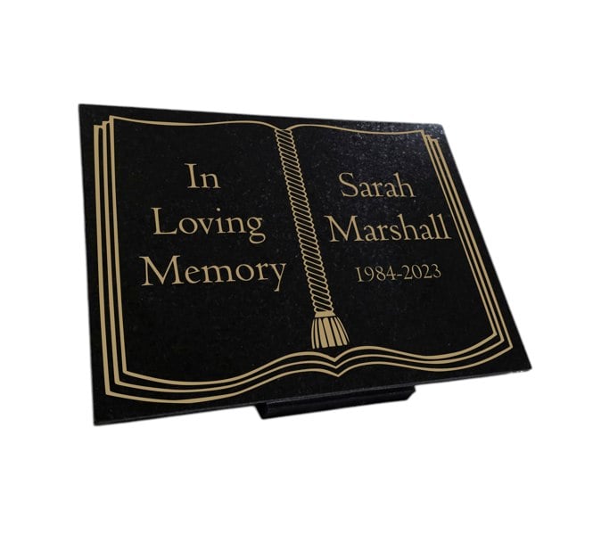 Memorials Direct Granite Memorial Plaque, Book, Bible, | Rackhams