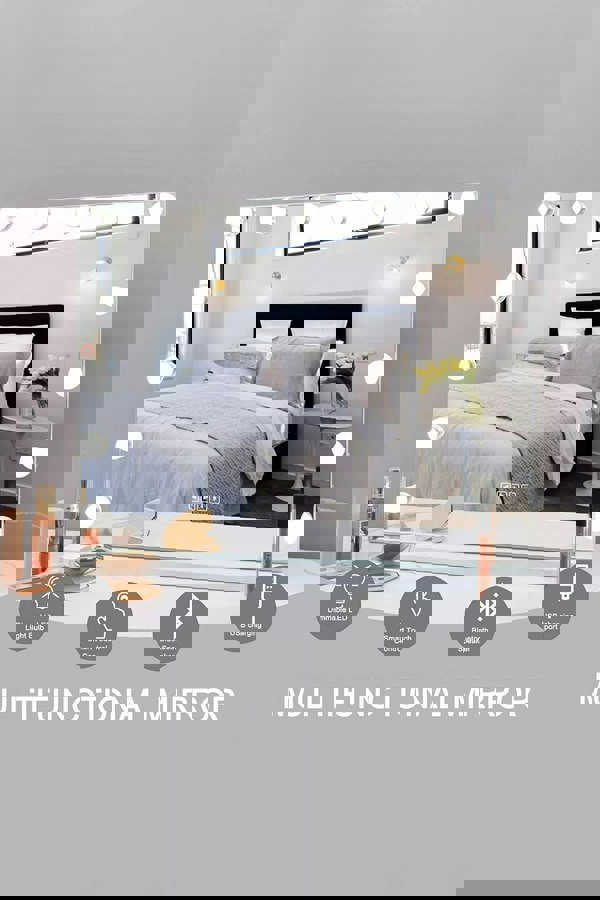 Living and Home Bluetooth Hollywood Vanity Mirror with | Rackhams