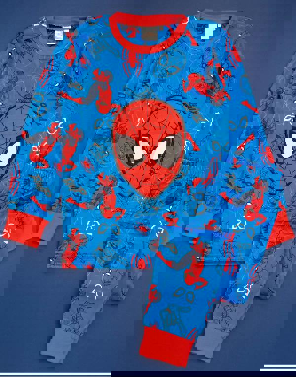 Marvel Boys Blue Spider-Man Long Sleeve Long Leg | Rackhams