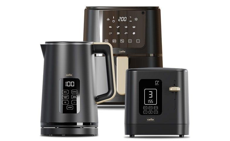 Cello Kitchen Bundle - Digital Kettle, 2 Slice Toaster | Rackhams