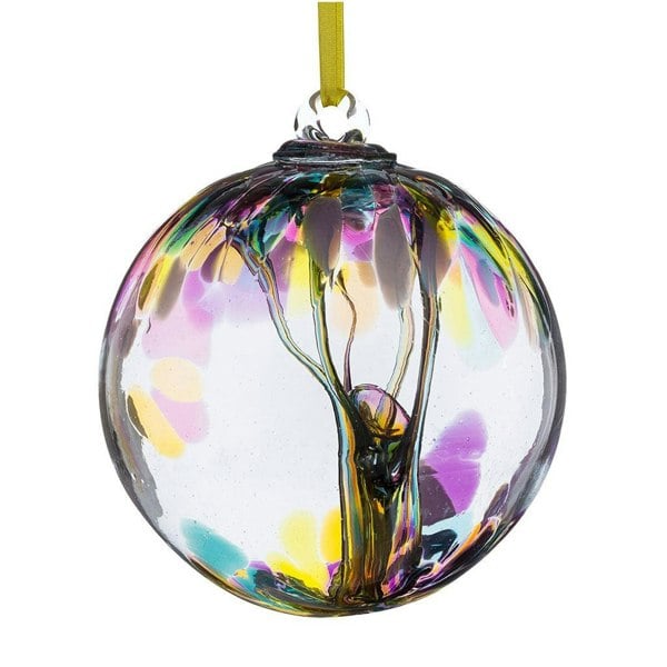 Sienna Glass 10cm Spirit Ball - Multicoloured Pink | Rackhams