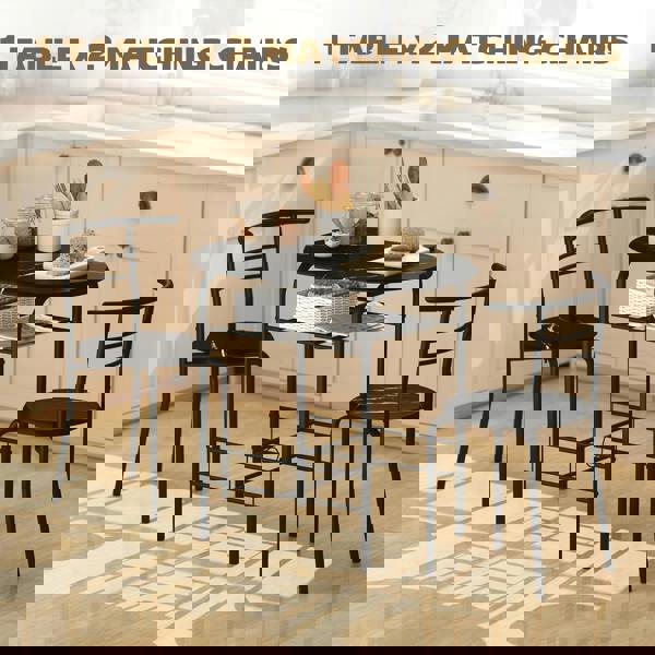 HOMCOM Breakfast Bar Table and Stools Set, Dining Room | Rackhams