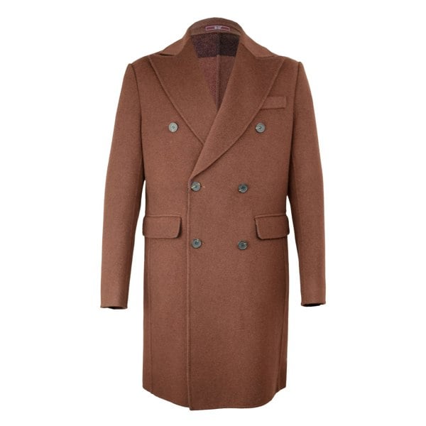 David WeJ DW Signature Double Breasted Wool Overcoat - | Rackhams