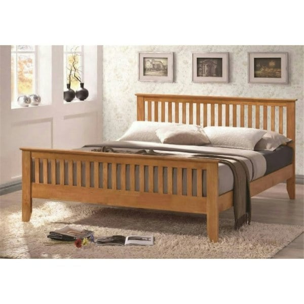 Worcester Contemporary Curved Black Metal Bed Frame - | Rackhams