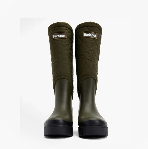 Barbour MARNIE Womens Tall Wellies Olive/Black | Rackhams