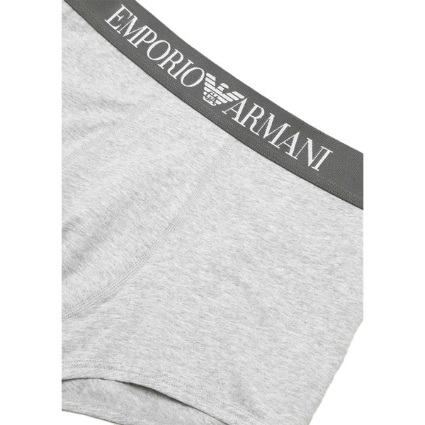 Emporio Armani Iconic Logoband Boxer Trunk, Grey | Rackhams