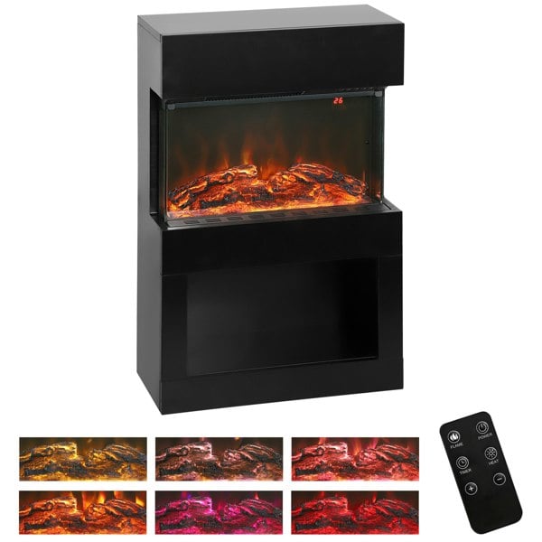 HOMCOM 1000W/2000W Electric Fire and Mantel with | Rackhams