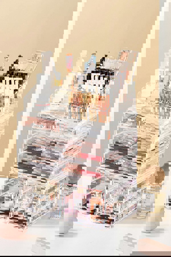 Living and Home Clear Dustproof Makeup Storage | Rackhams